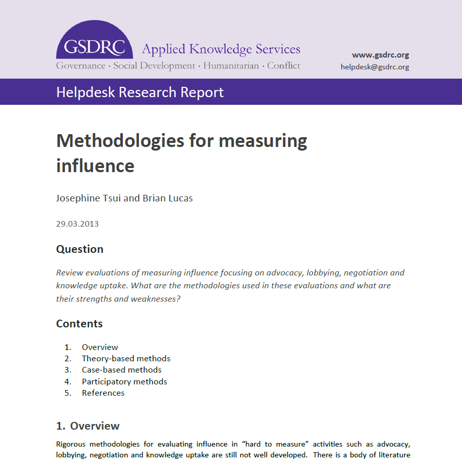 #EvalTuesdayTip: Methods to Measure Influence - Khulisa #EvalTuesdayTip: Methods to Measure Influence - Khulisa