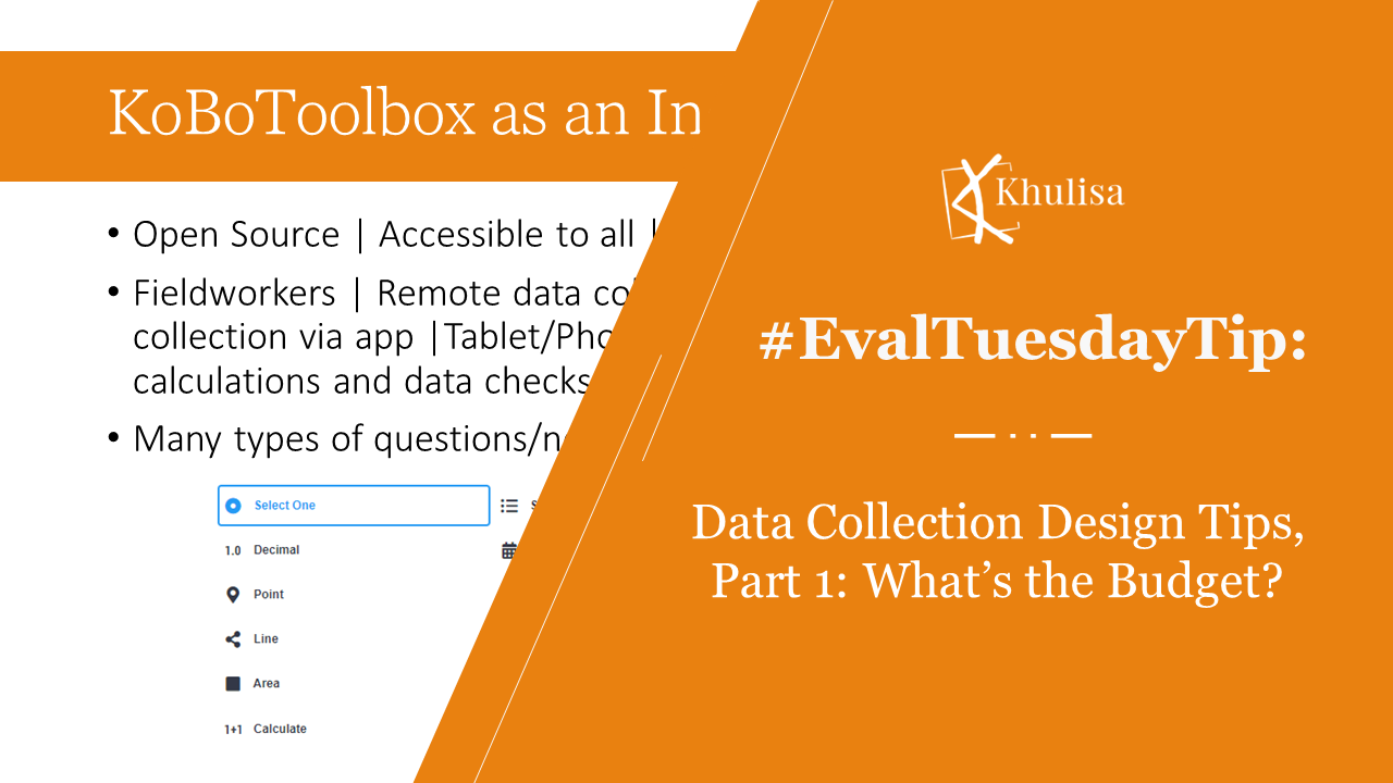 #EvalTuesdayTip: Data Collection Design Tips, Part 1: What’s the Budget ... #EvalTuesdayTip: Data Collection Design Tips, Part 1: What’s the Budget ...